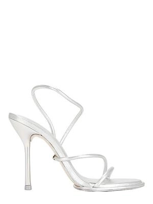 Cult Gaia Candace Metallic Stiletto Sandals - Metallic Silver