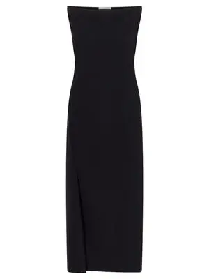 THE ROW Ender Crepe Midi Dress - Black
