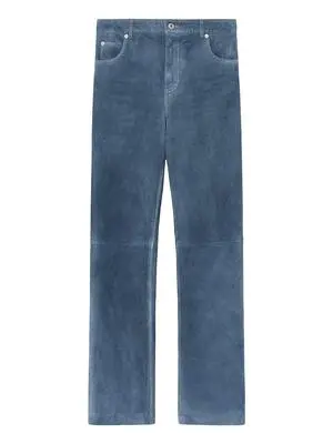 Loewe Suede Straight Leg Jeans - Blue