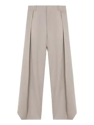 Loewe Wool-blend Pleated Trousers Brown