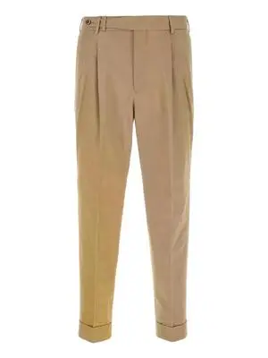 PT TORINO PT Torino Tapered Trousers With Cuffed Hem Neutrals