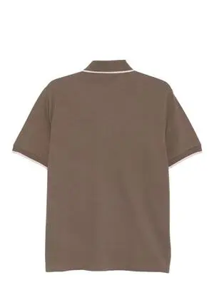 MANUEL RITZ Contrasting Piquet Polo Shirt - Brown