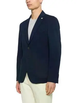 MANUEL RITZ Piqué Jersey Jacket - Blue