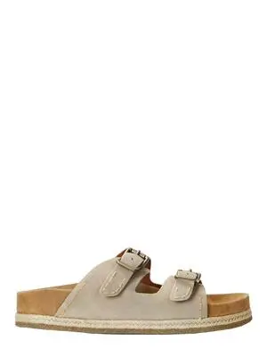 Polo Ralph Lauren Suede Double Strap Sandals - Neutrals