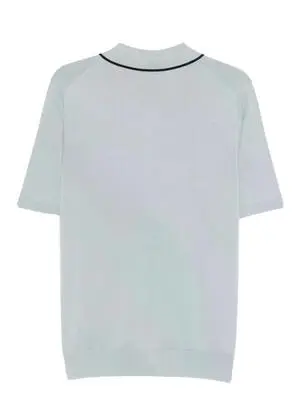 Paul Smith Logo-patch Polo Shirt - Blue