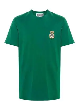 Moschino Teddy Bear-patch Cotton T-shirt - Green