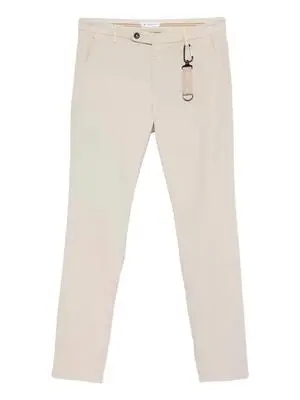 MANUEL RITZ Zip-fly Trousers With Belt Loops - Neutrals