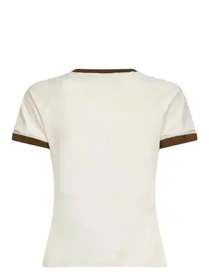 Moncler Ribbed Heart Print T-shirt - Neutrals