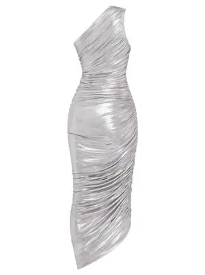 Norma Kamali One-shoulder Draped Dress - Silver