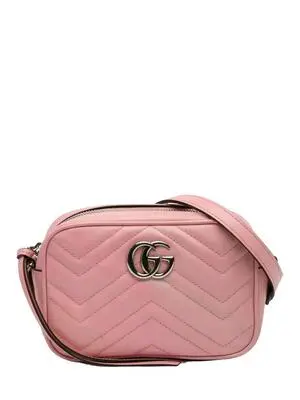 Gucci Matelassé Leather Crossbody Bag - Pink