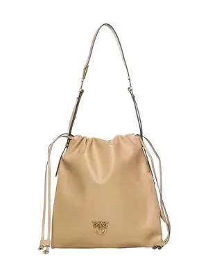 Pinko Drawstring Shoulder Bag - Neutrals
