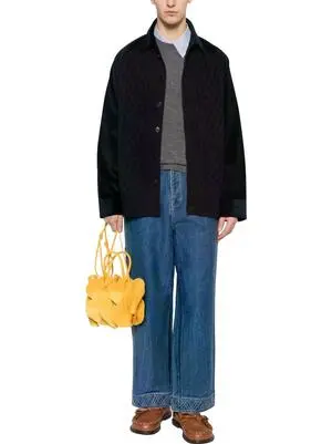 Loewe Cable Knit Corduroy Jacket - Blue