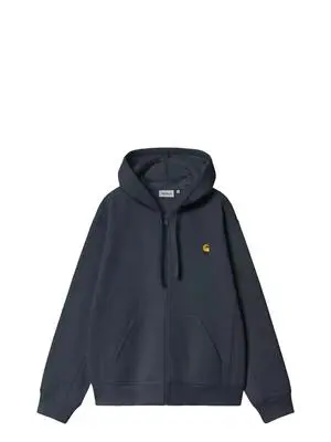 Carhartt Work In Progress American Script Zip-up Hoodie - Blue