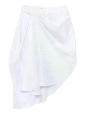 JW Anderson Striped Asymmetric Skirt - White