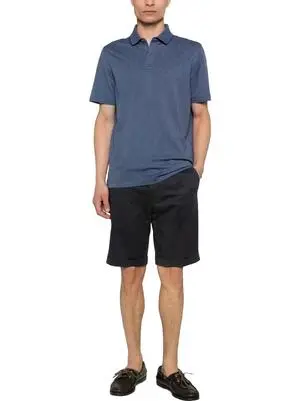 Corneliani Cuffed Hem Tailored Shorts - Blue