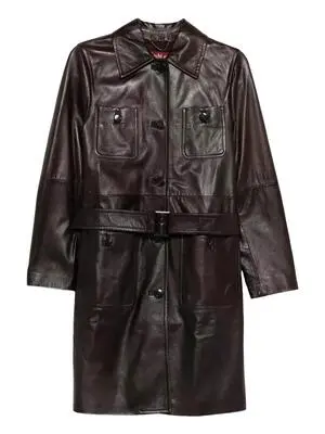 MAX MARA Max Mara Leather Belted Coat