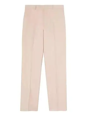Off-White Cotton Tailored Trousers - Neutrals