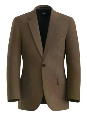 BOSS X Beckham Flap Pocket Blazer - Brown