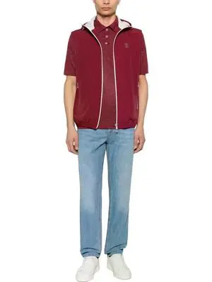 Brunello Cucinelli Buttoned Short-sleeve Polo Shirt - Red