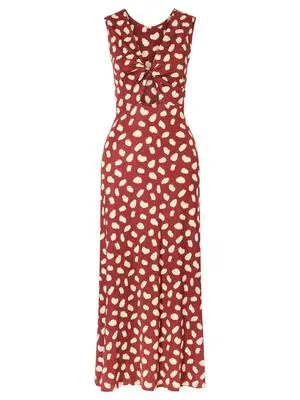 Johanna Ortiz Horizonte Místico Printed Jersey Midi Dress - Red