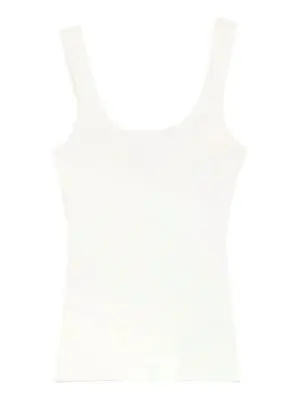 ENTIRE STUDIOS Scoop Neck Sleeveless Top - Neutrals