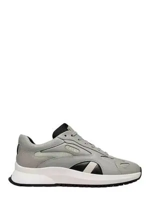 Bally Panelled Leather Lace-up Sneakers - Grey