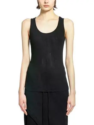 THOM KROM Long Ribbed Tank Top - Black