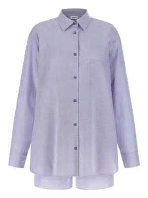 Andamane Button Shorts And Shirt Set Purple