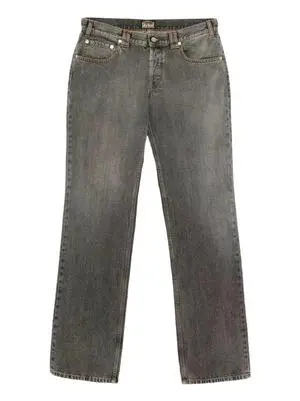 Aries Tyrone Low-rise Distressed Jeans - Grey