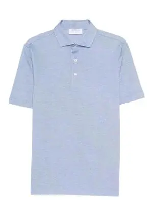 GRAN SASSO Half-button Polo Shirt - Blue