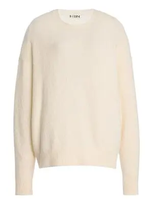 Eterne Brock Cashmere-Blend Sweater White