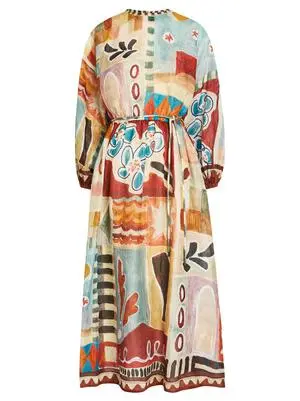 ALEMAIS Alémais Michelle Printed Woven Maxi Dress - Multicoloured