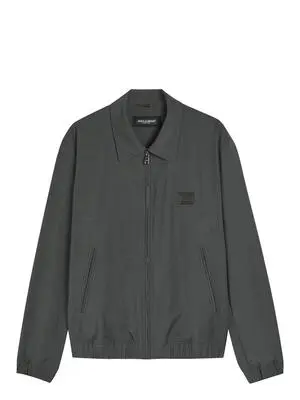 Dolce & Gabbana Logo-appliquéd Wool-blend Jacket - Grey