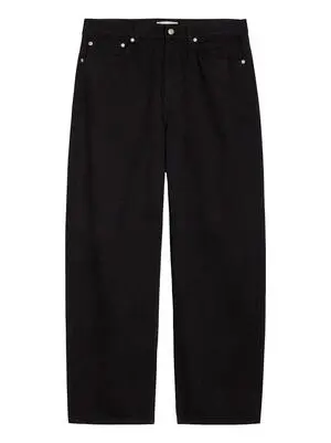 LES DEUX Straight-leg Floral Print Denim Jeans - Black