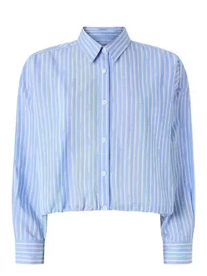 Pinko Striped Shirt With Button Fastening - Blue
