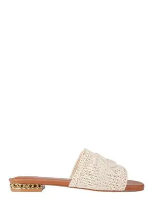 Kurt Geiger Kurt Geiger London Woven Logo Embellished Sandals Beige