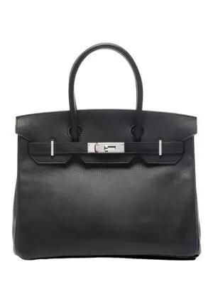 Hermès Hermès Textured Birkin 30 Tote Bag Black