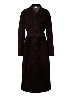 THE ROW Kendra Suede Coat - Brown