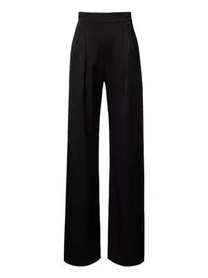 Max Mara Max Mara Divo Satin Wide-Leg Trousers Black