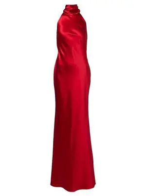Ralph Lauren Halterneck Gown - Red