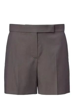 Max Mara Virgin Wool Tailored Shorts - Grey