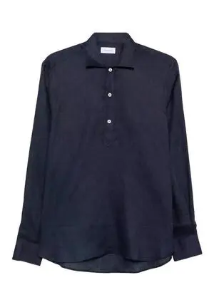 Tagliatore Long-sleeve Polo Shirt - Blue