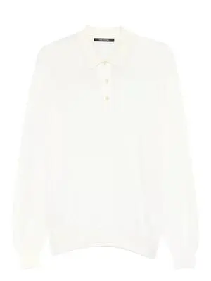 Tagliatore Zeno Long-sleeve Polo Shirt - Neutrals