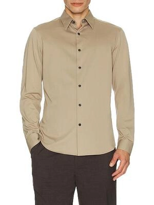Theory Sylvain Structure Knit Shirt Feather
