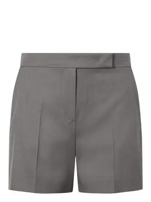 Max Mara Max Mara Wool-Twill Tailored Shorts Gray