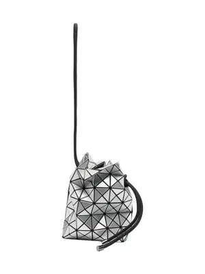 Issey Miyake Geometric-print Drawstring Tote Bag - Silver