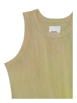 HALFBOY Ribbed Knit Crop Top - Neutrals