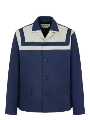 MARNI Stripe Yoke Cuban Blazer