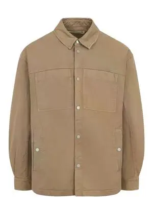 MORDECAI Flap Pocket Stripe Back Shirt - Neutrals