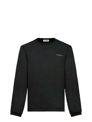 Premiata Logo-print Ribbed-neck Sweater - Black